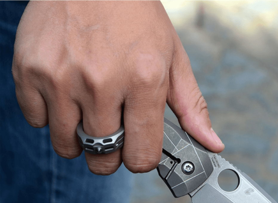 Titanium Ring Tungsten Self Defense Ring - Bosetitanium